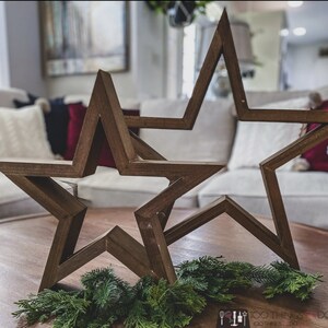 Small Rustic Wooden Star With Fairy Lights - Etsy