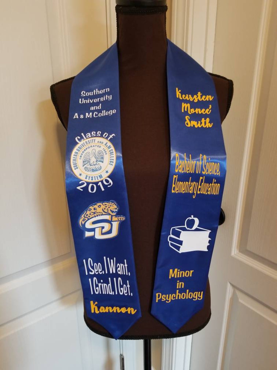 Custom Graduation Stole HBCU Style - Etsy