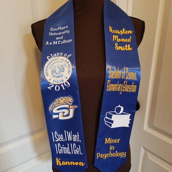 Custom Graduation Stole - Etsy