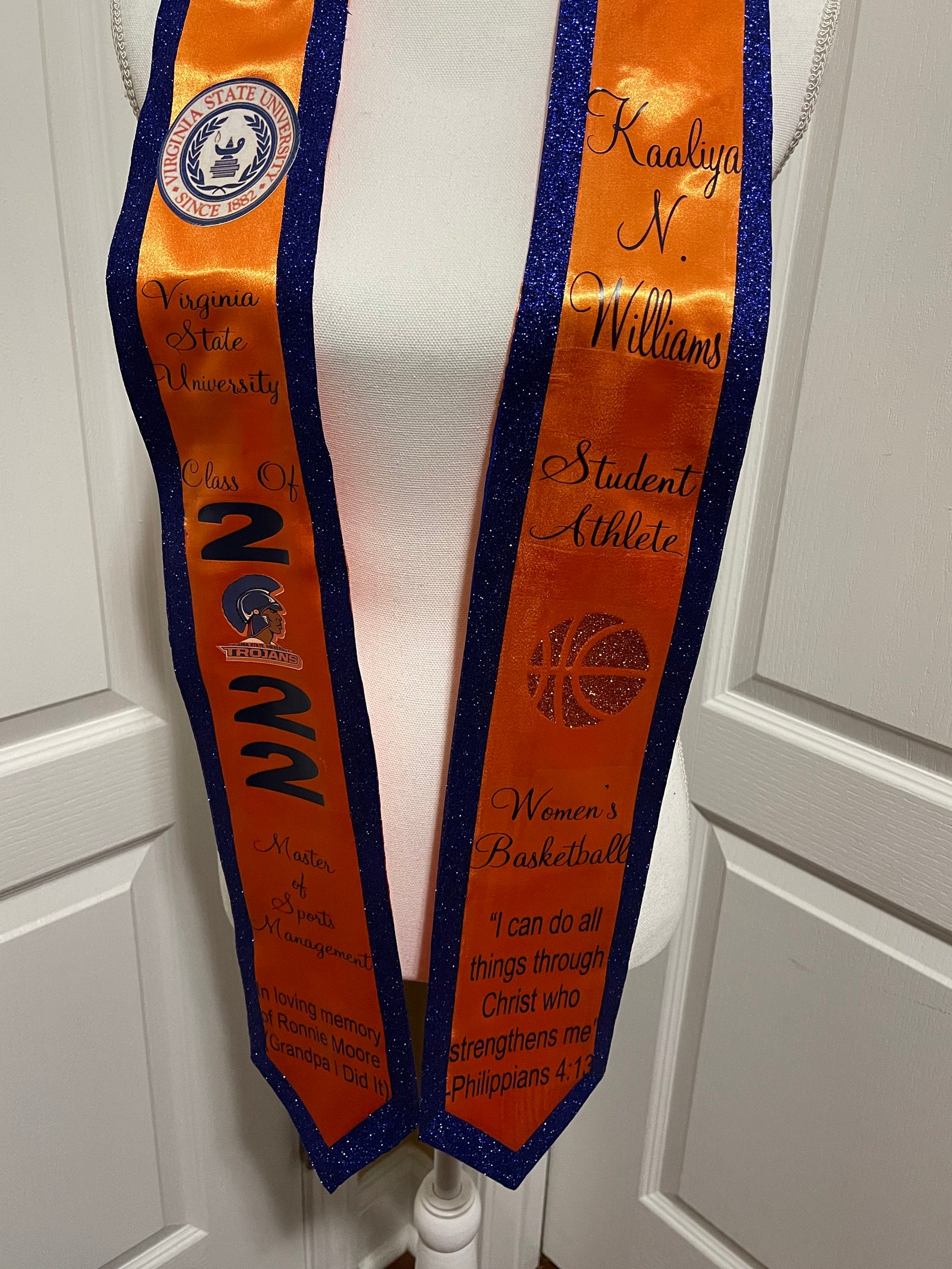 Custom Graduation Stole HBCU Style - Etsy