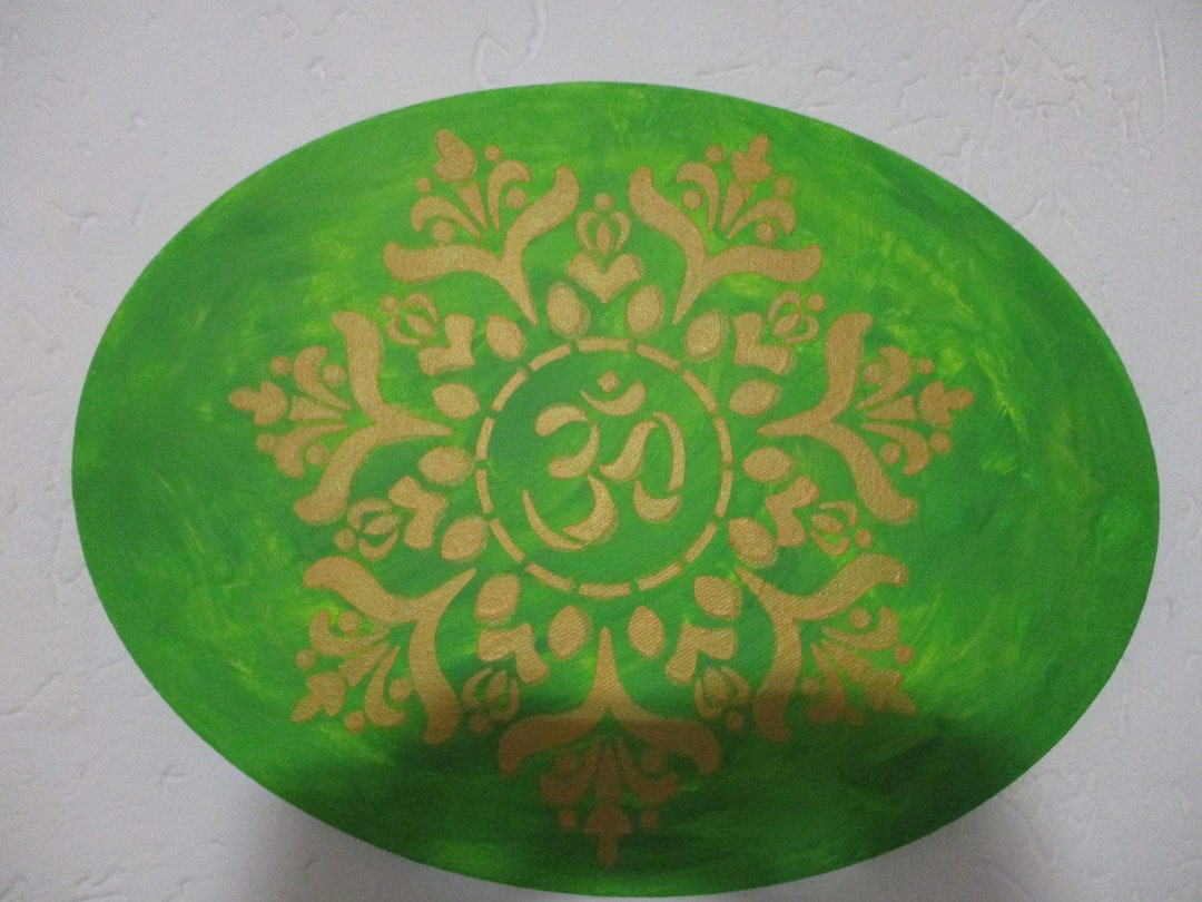 Mandala Oval 30 X 40 Cm Art, Painting, Acrylic Painting on Canvas, Hand ...