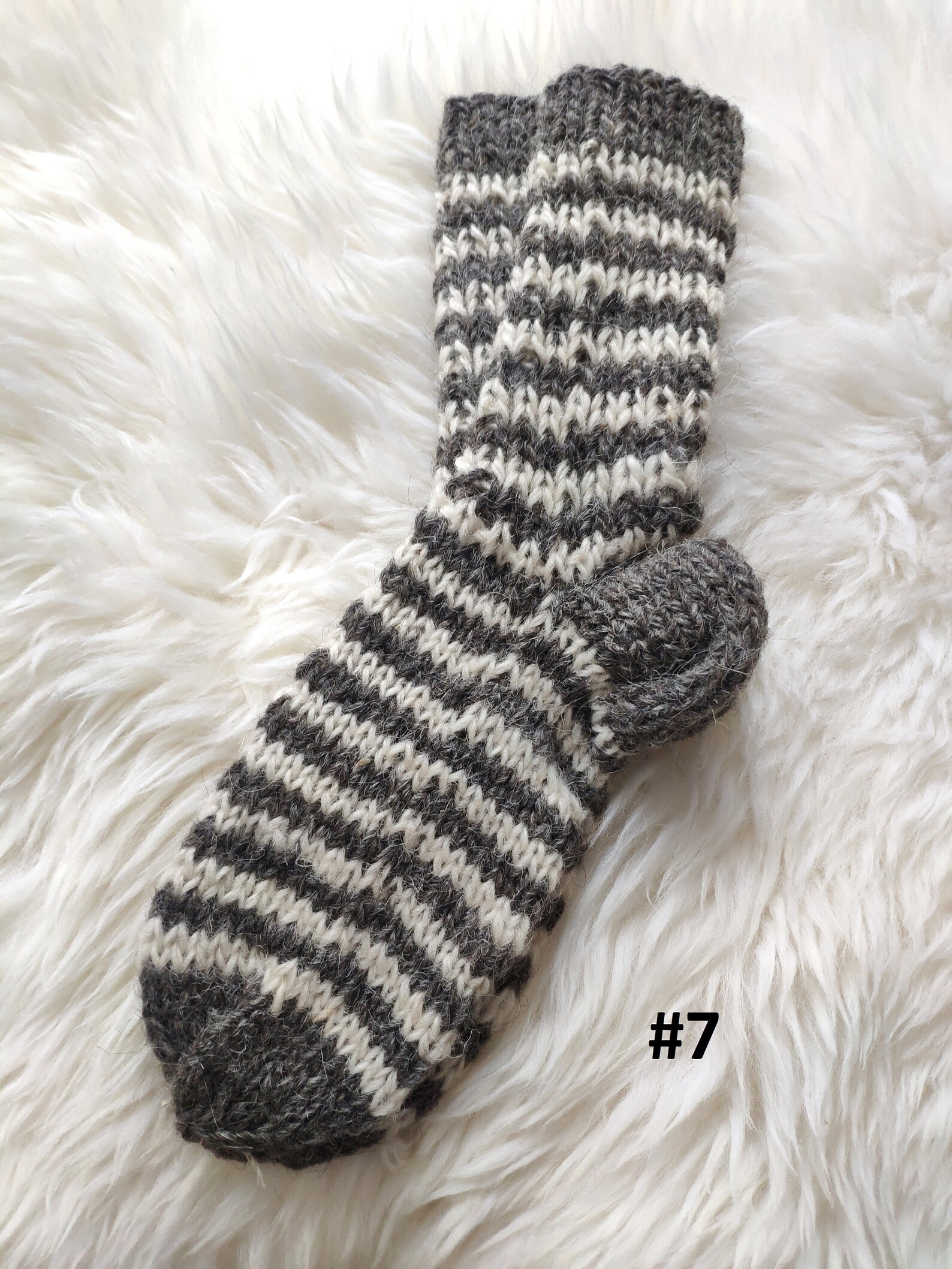 Handmade Woollen Socks Unisex Hand Knitted Socks Warm - Etsy