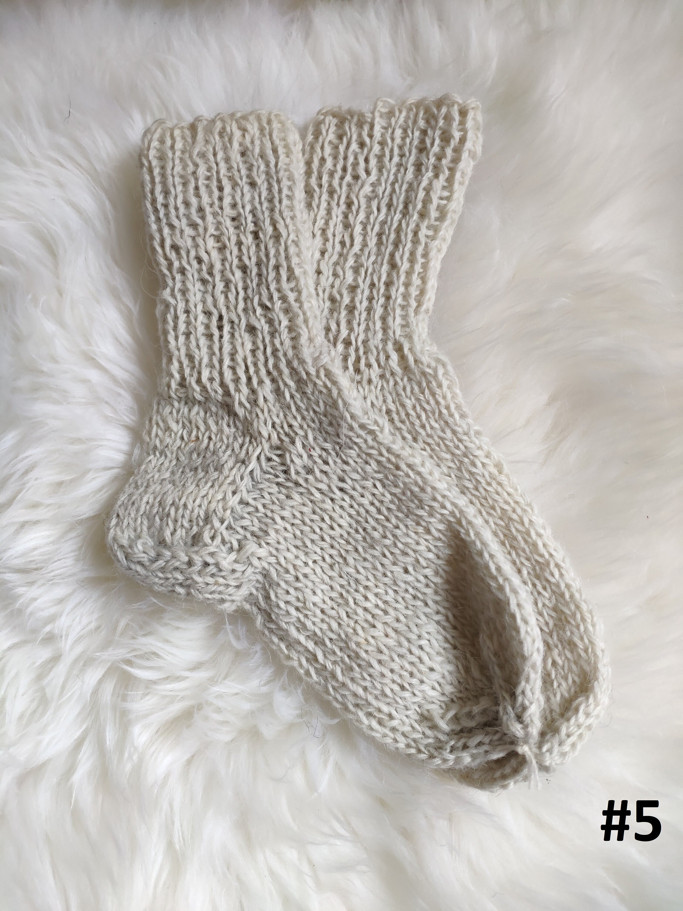 Handmade Woollen Socks Unisex Hand Knitted Socks Warm | Etsy