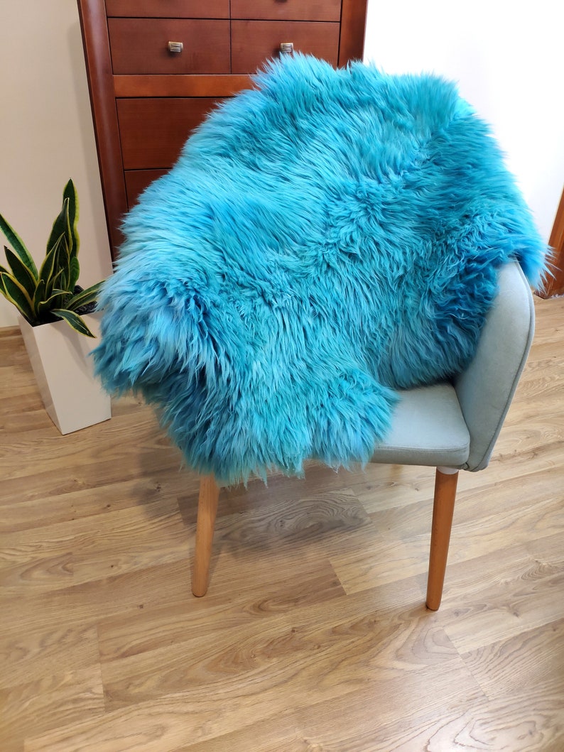 Blue Sheepskin Pelt Sheep Rug Single Sheep Throw Blue Sheep - Etsy