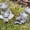 Handmade Sitting Frog Cement Statue - Etsy