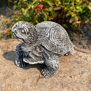 Handmade Turtle Cement Statue - Etsy