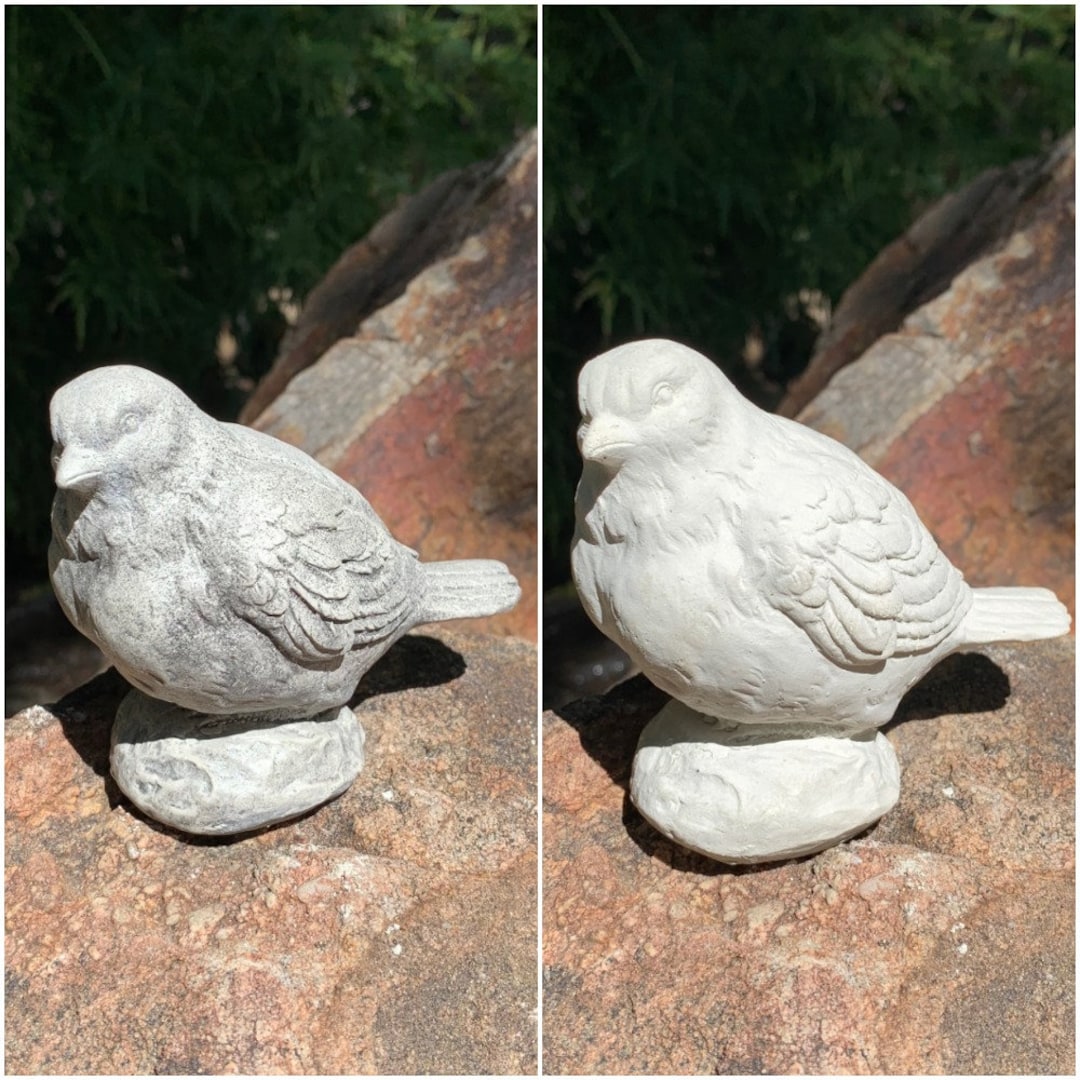 Handmade Bird Stone Cement Statue - Etsy