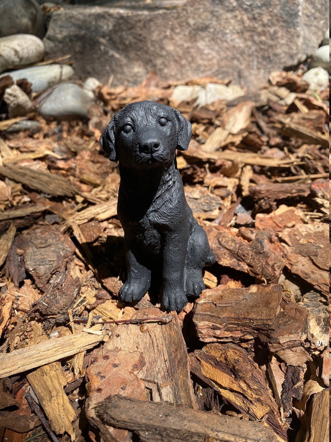 Handmade Black Labrador Retriever Cement Figure - Etsy