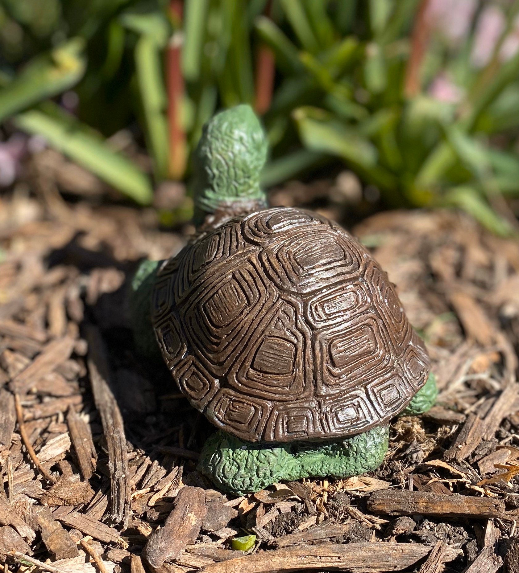 Handmade Turtle Cement Statue | Etsy