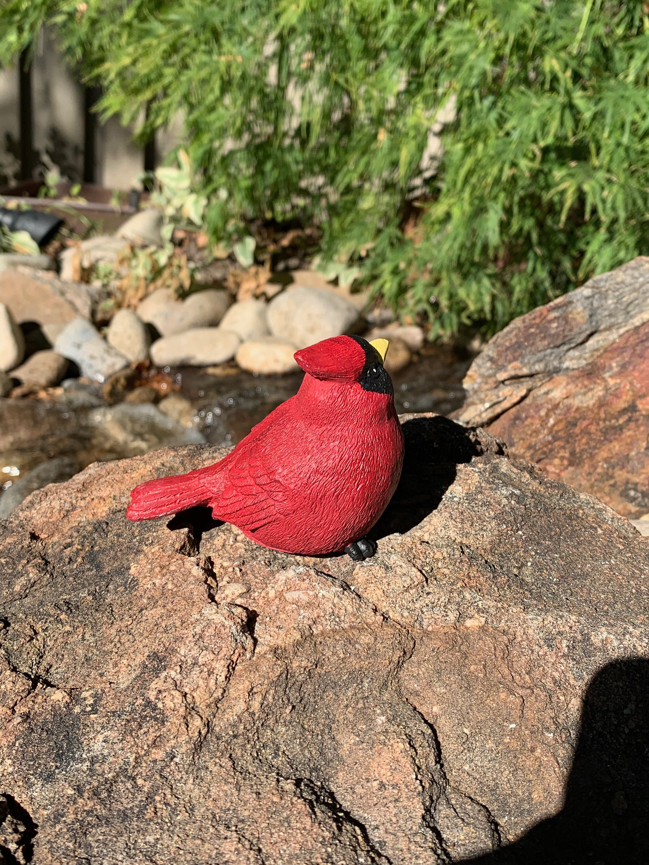 Handcrafted Cardinal Cement Figurine | Etsy