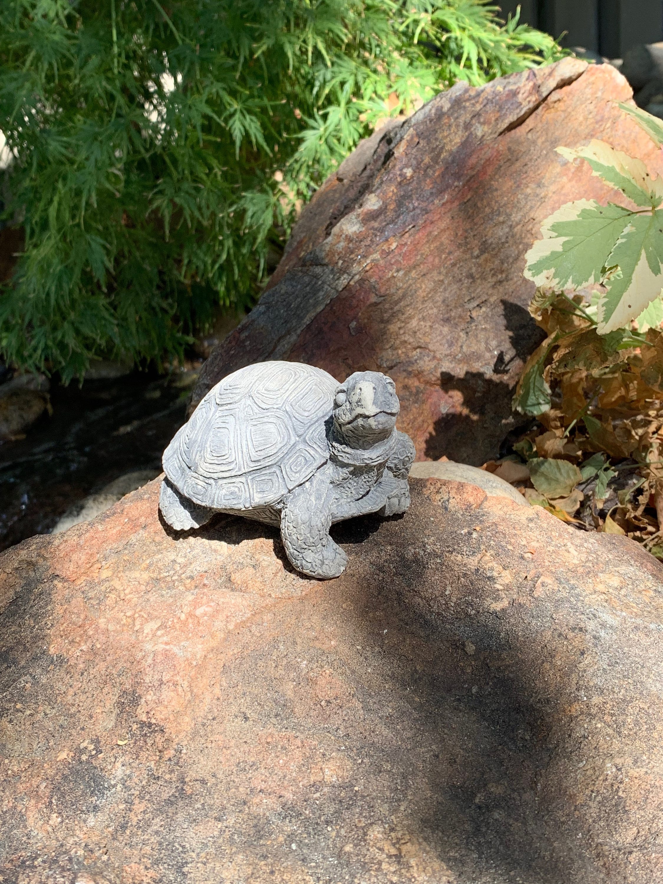 Handmade Turtle Cement Statue - Etsy