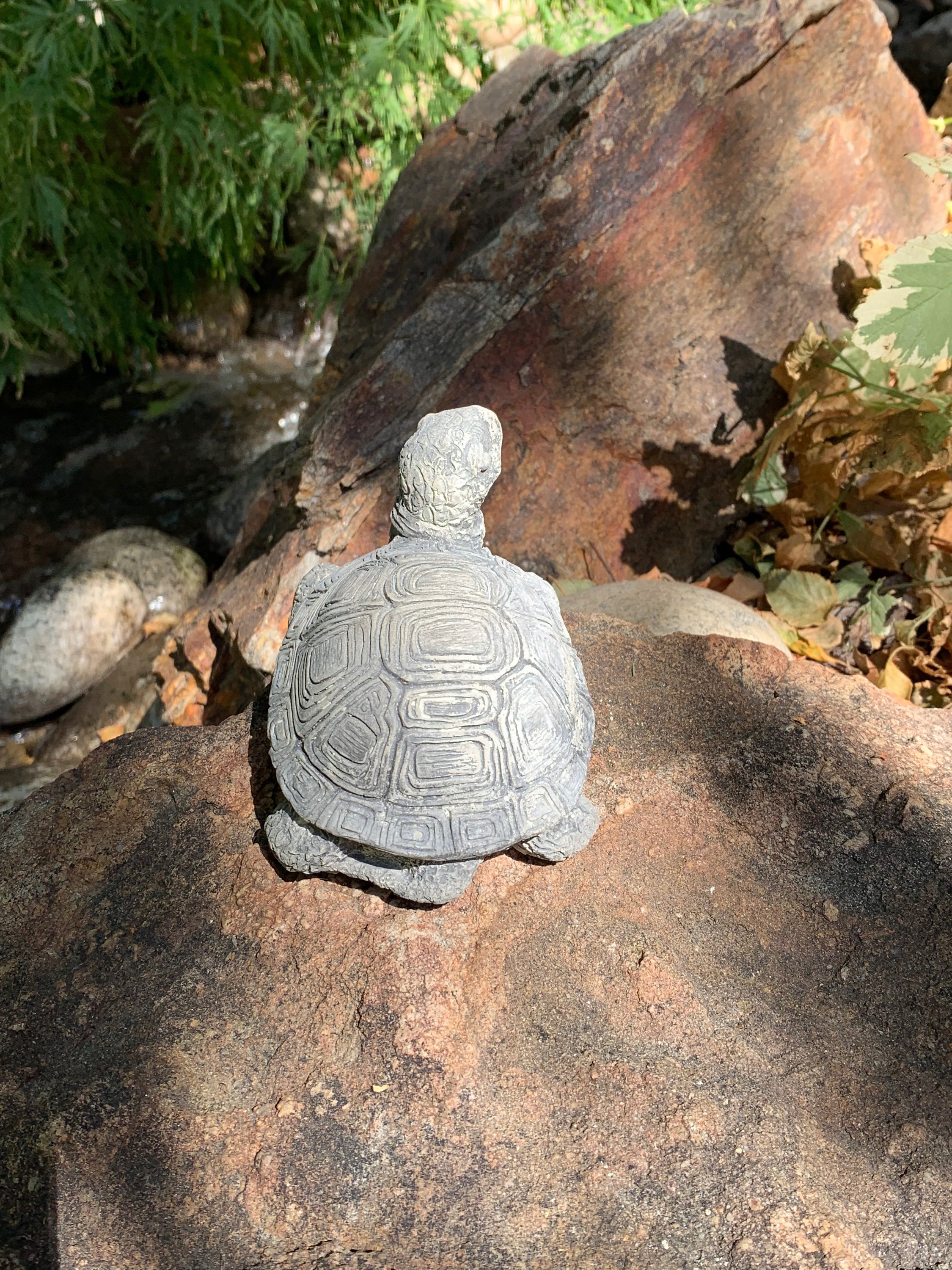 Handmade Turtle Cement Statue - Etsy