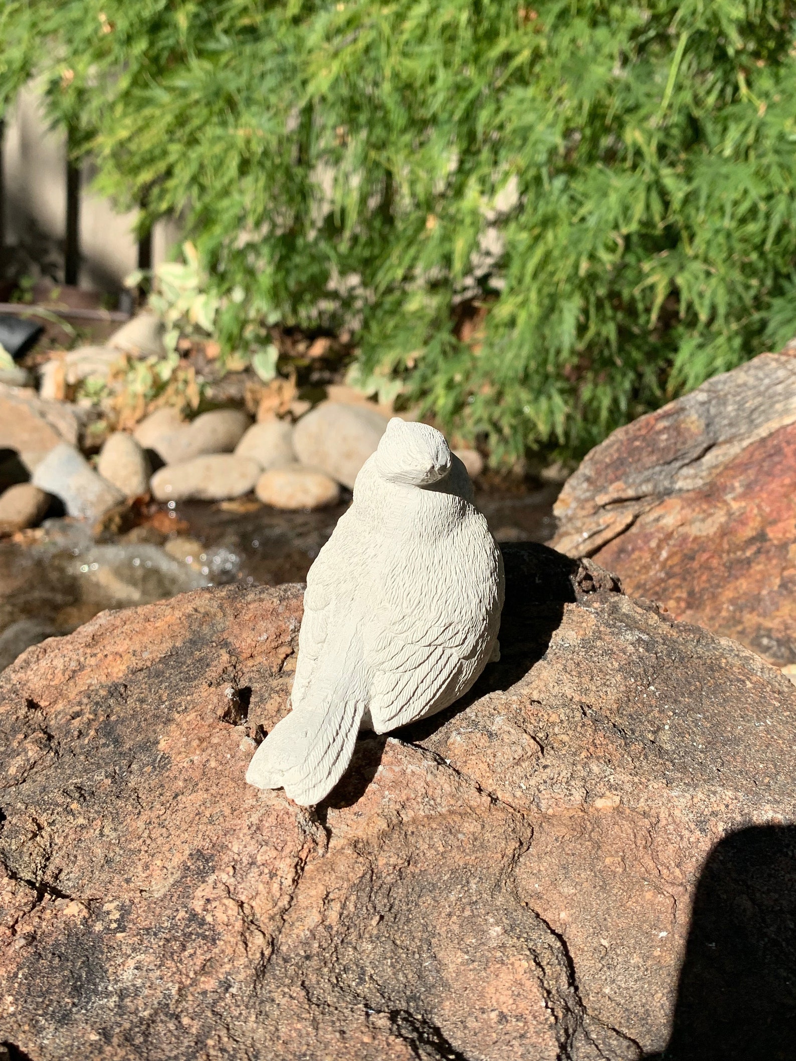 Handmade Cardinal Stone Finish Or White Cement Figurine | Etsy