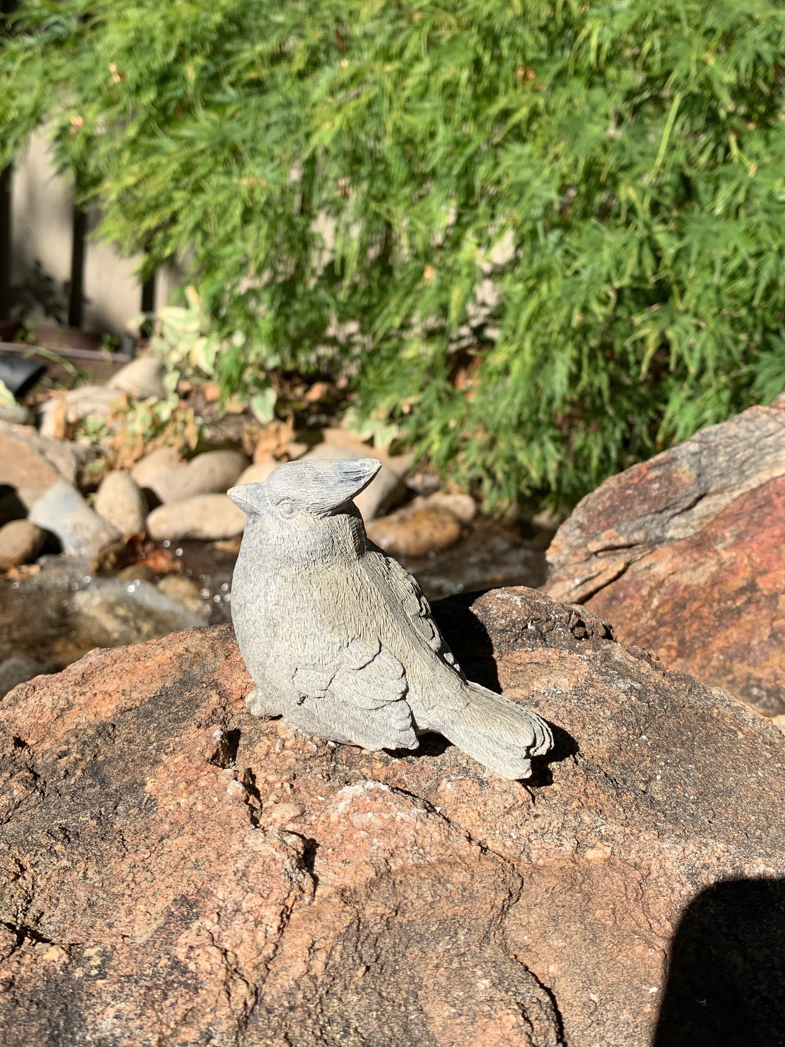 Handmade Cardinal Stone Finish Or White Cement Figurine | Etsy