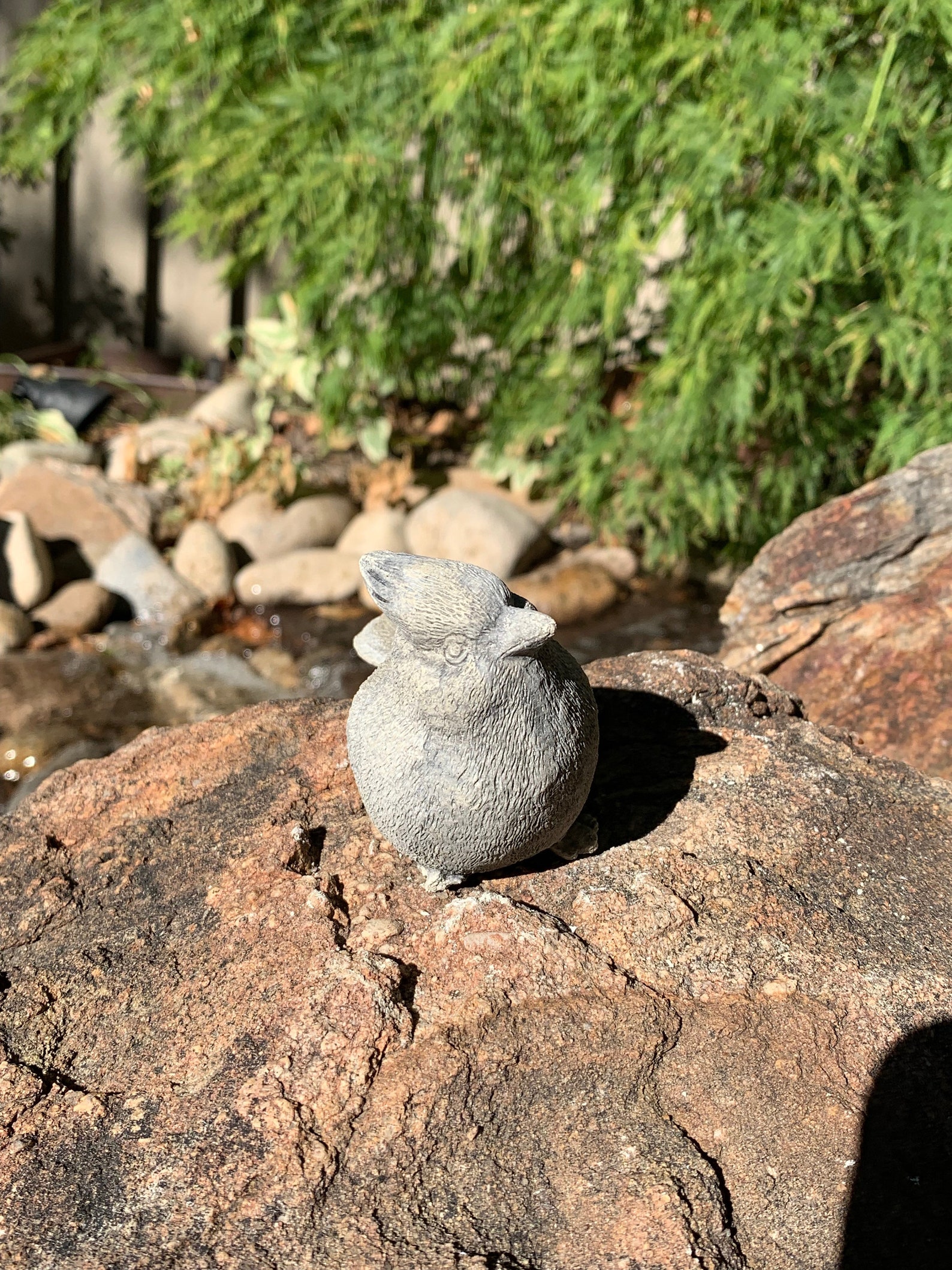 Handmade Cardinal Stone Finish Or White Cement Figurine | Etsy