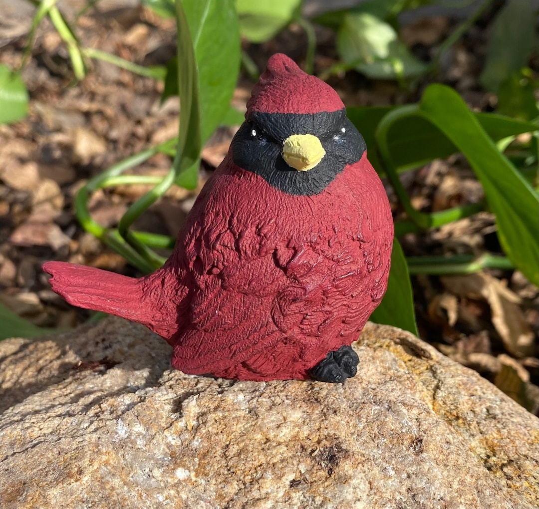 Handmade Cardinal Concrete Statue - Etsy