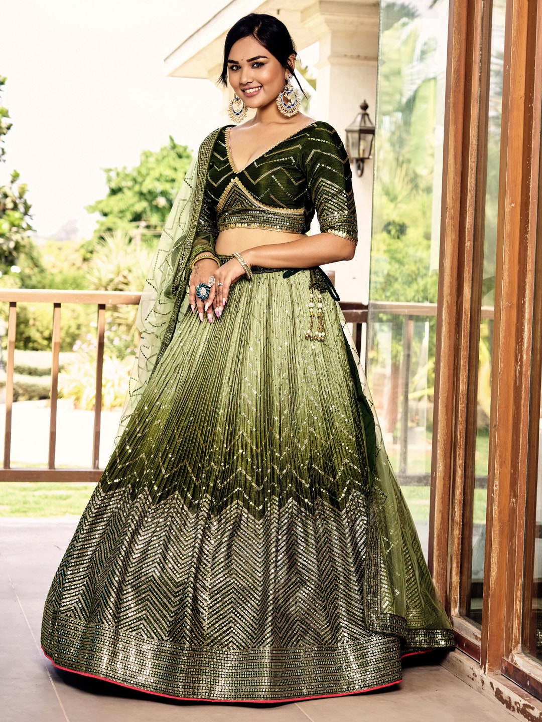 Celebrity Inspired Sequence Lehenga Choli for Women USA, Wedding ...