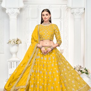 Yellow Lehenga Choli for Women Ready to Wear Indian Wedding Wear ...