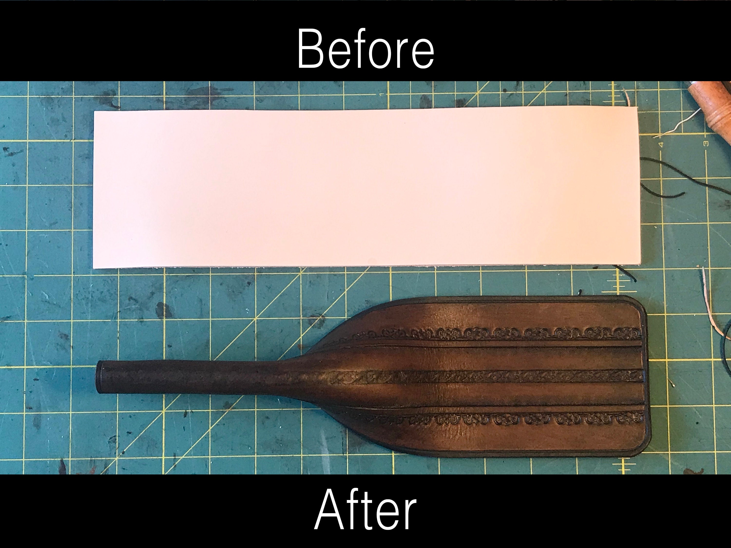 Custom BDSM Leather Paddle With Stamped Inlays Crafted & - Etsy UK