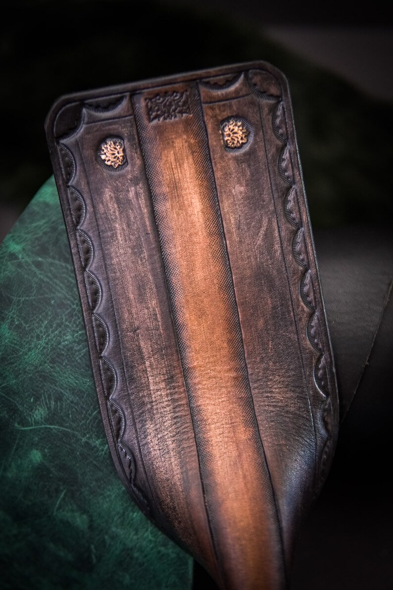 Black & Brown Leather Spanking Paddle BDSM Slapper, Handmade in ...