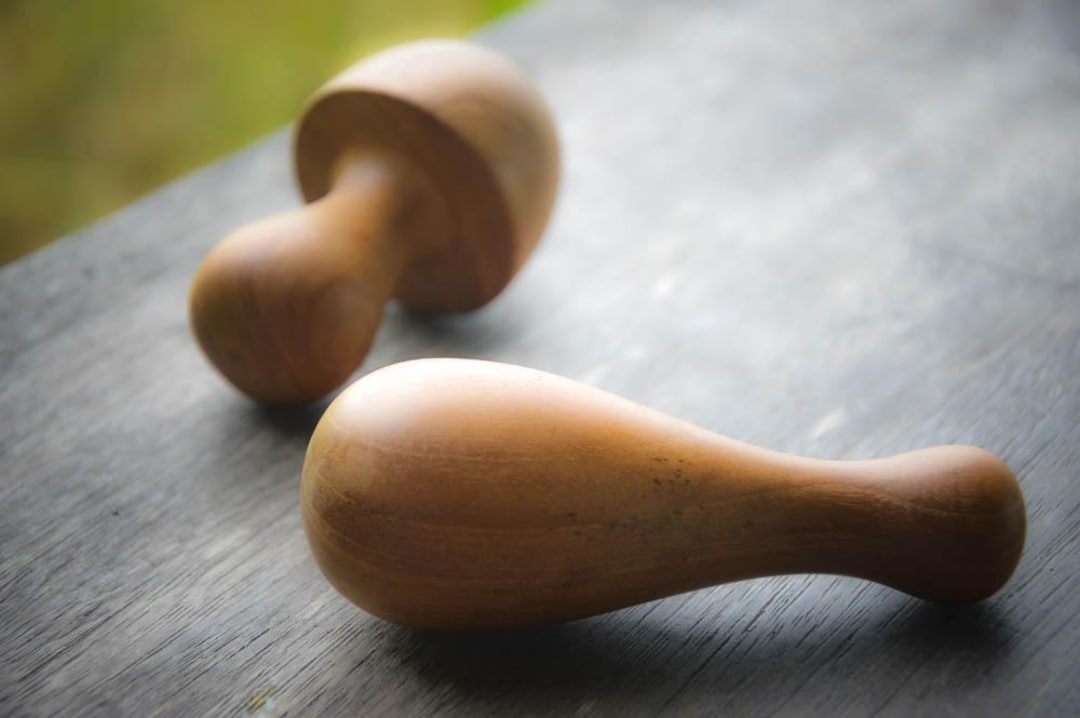 Teak Wood Massage Stick Set: Thai Reflexology Tool (4pcs) - Etsy