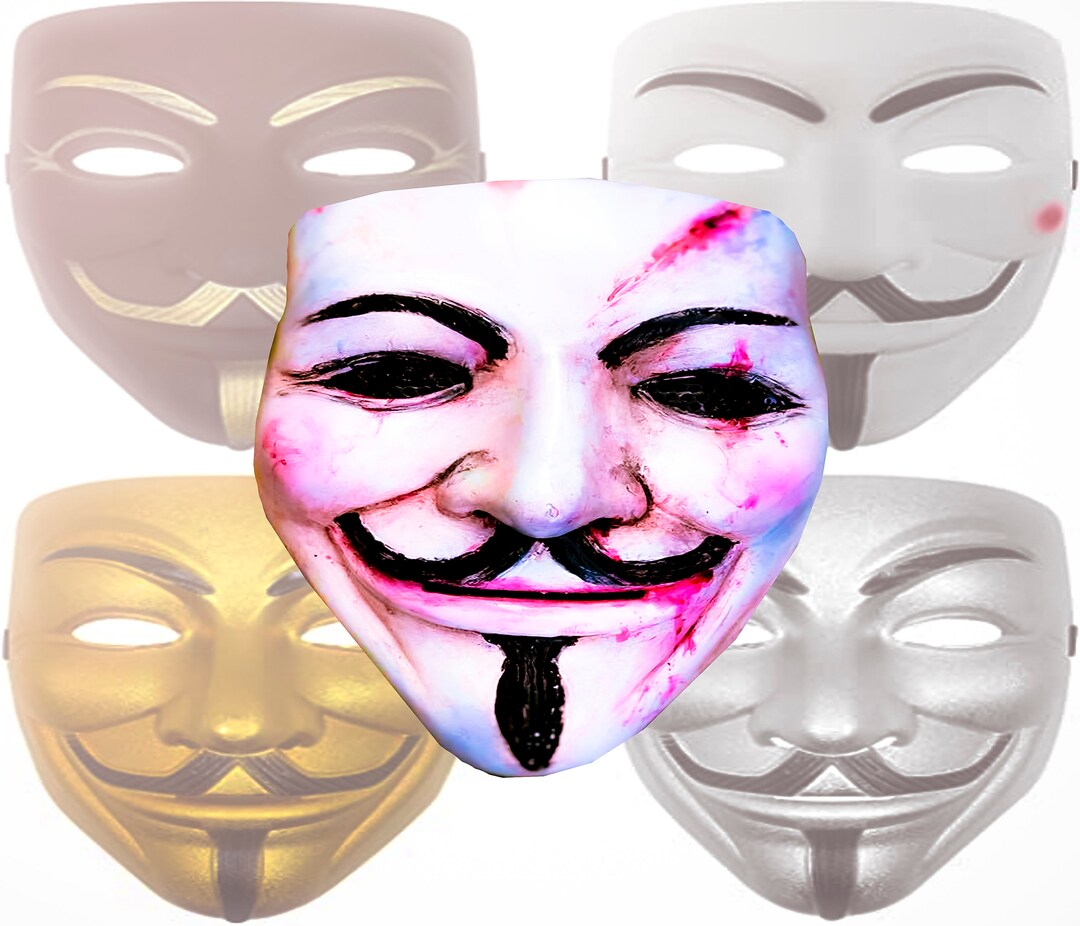 DIANCHU Halloween Masks V for Vendetta Hackers Mask for BB GUN ...