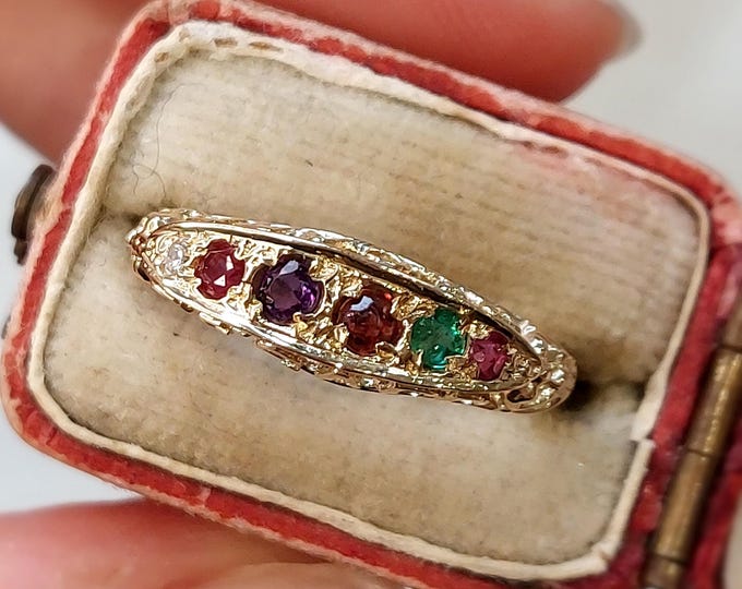 Vintage "regard" Ring | Full English Hallmarks | Solid 9 Ct Yellow Gold ...