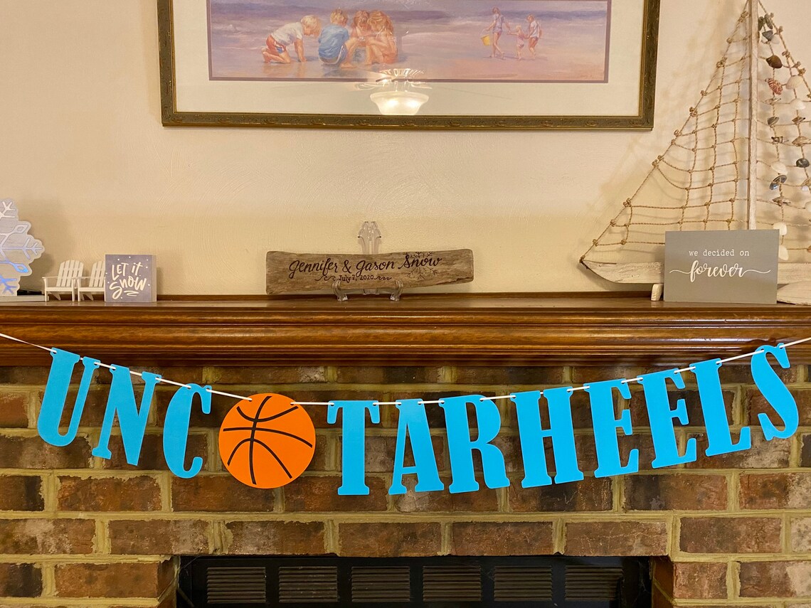 North Carolina UNC College Basketball Banner - Etsy