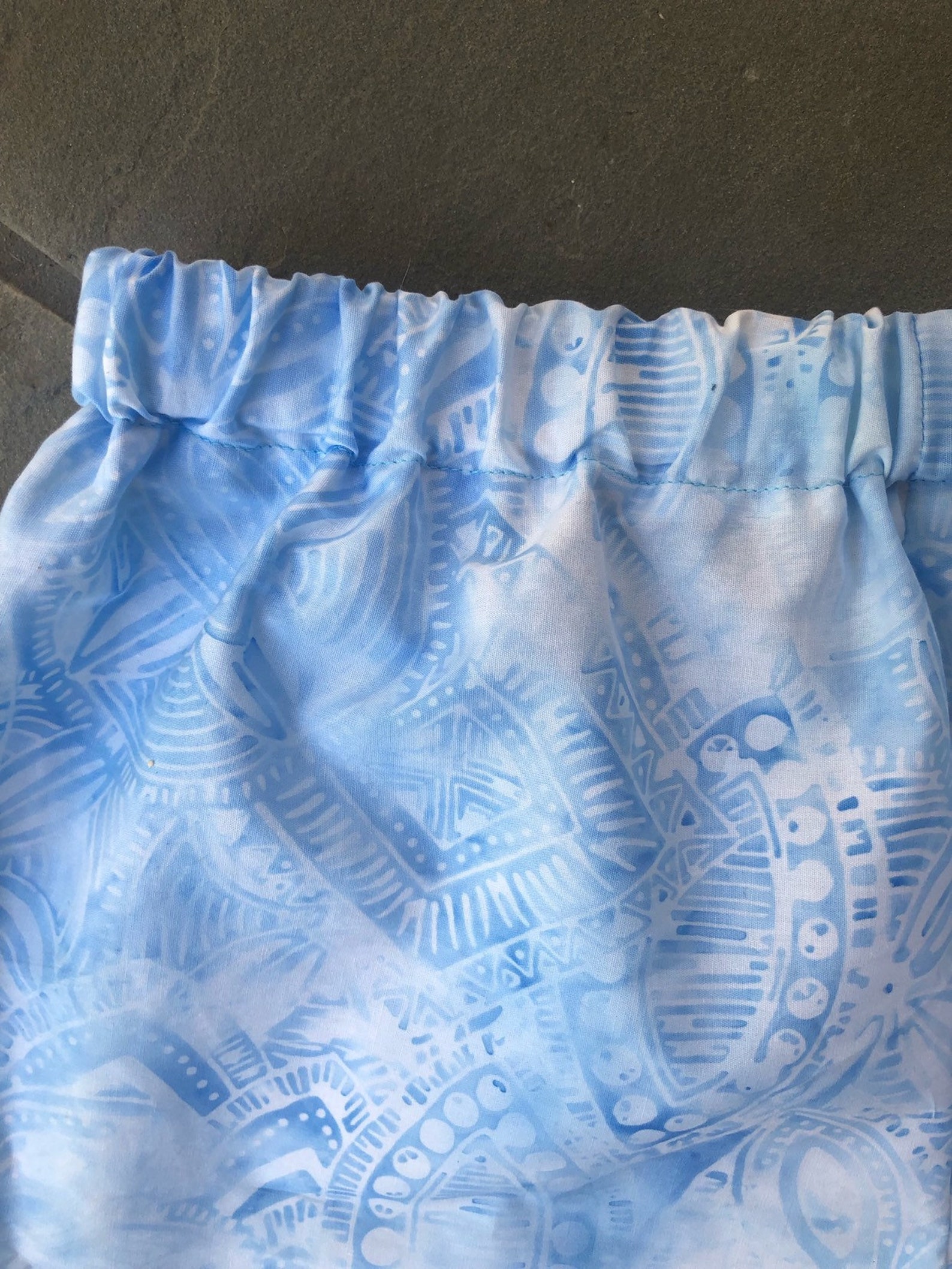 Blue Batik Shorts Festival Shorts, Batik Shorts, Geometric Batik Shorts ...