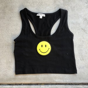 Smiley Tank Patch Tank Top Patch Top Top With Patch Vsco | Etsy