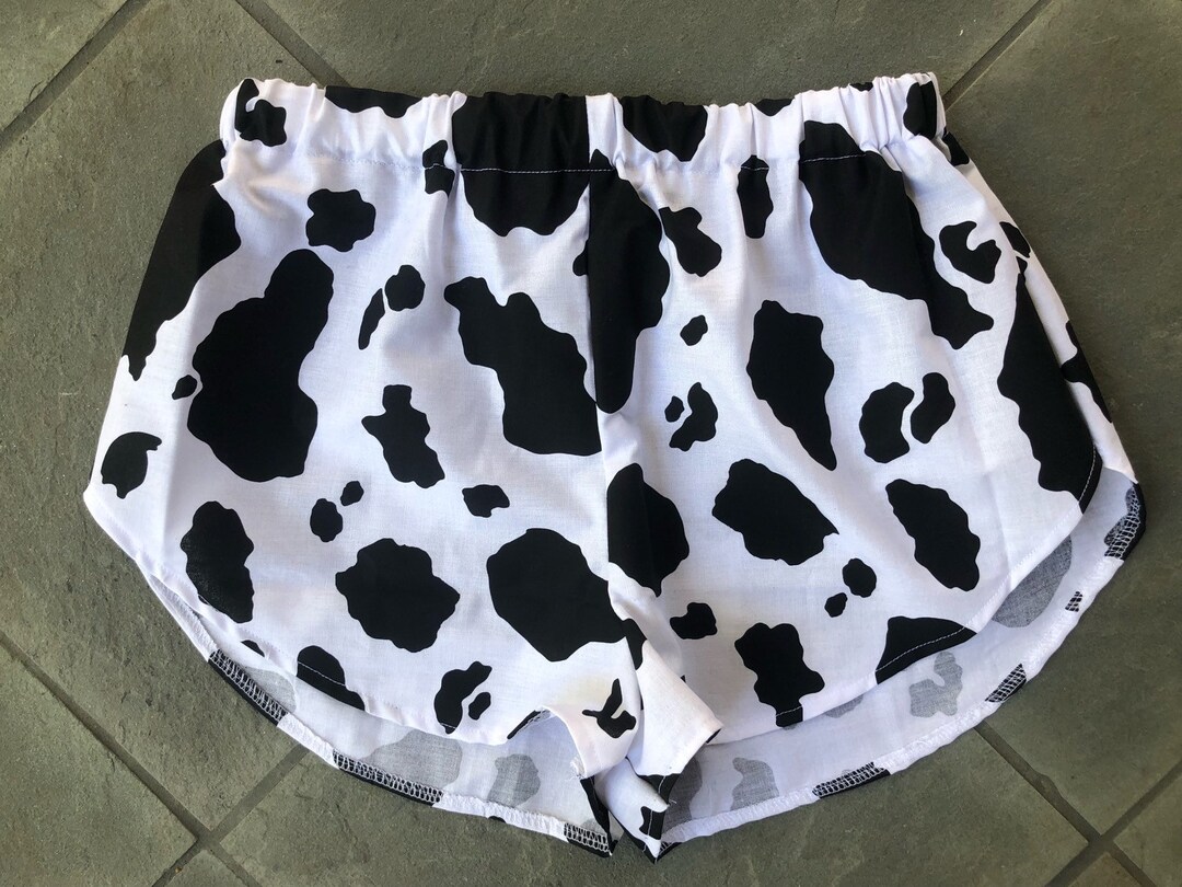 Cow Shorts | Festival Shorts, Cotton Shorts, Cow Print Shorts, Festival ...
