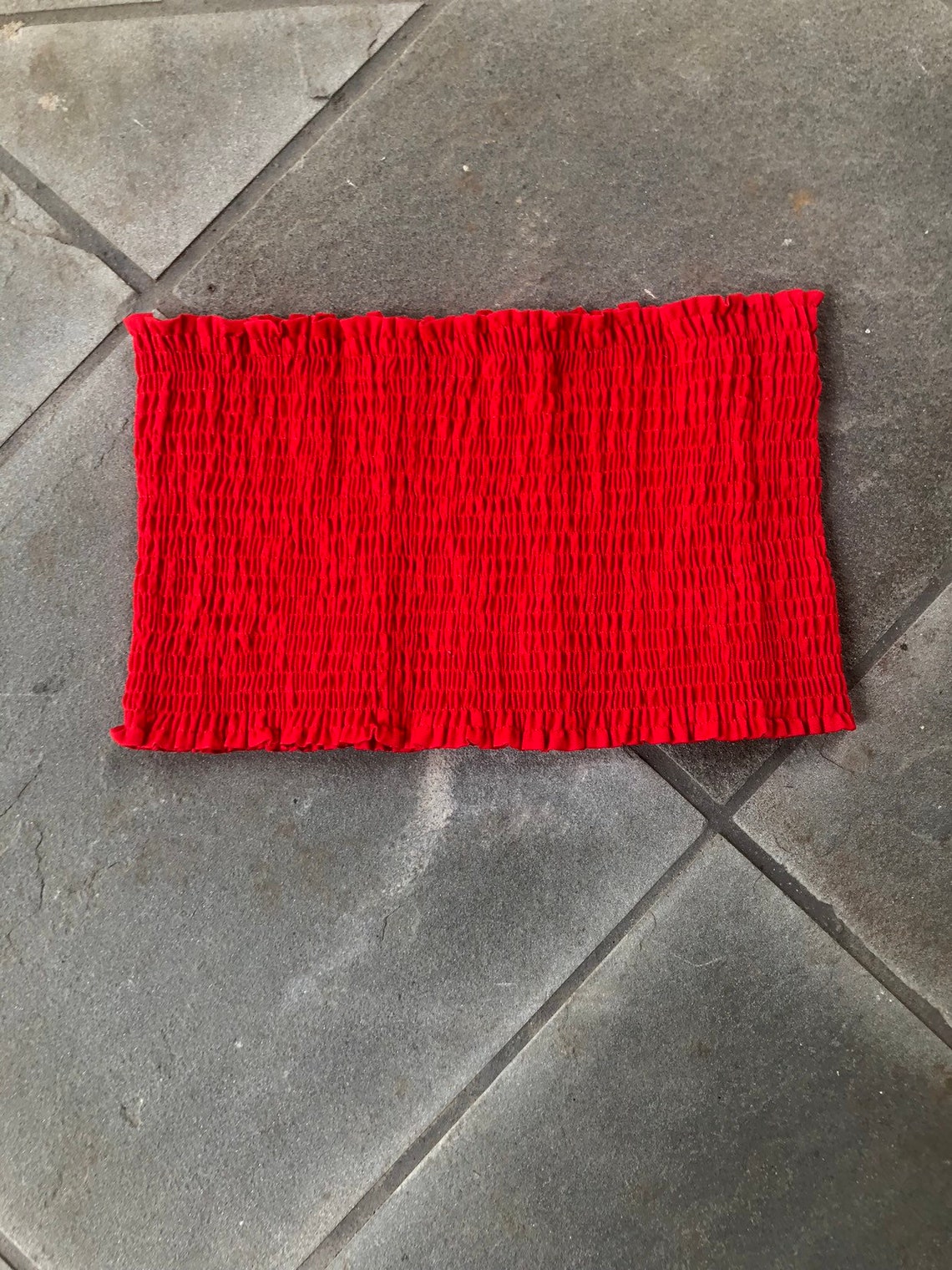 Red Bandeau Top Smocked Tube Top Stretchy Tube Top Red Tube - Etsy