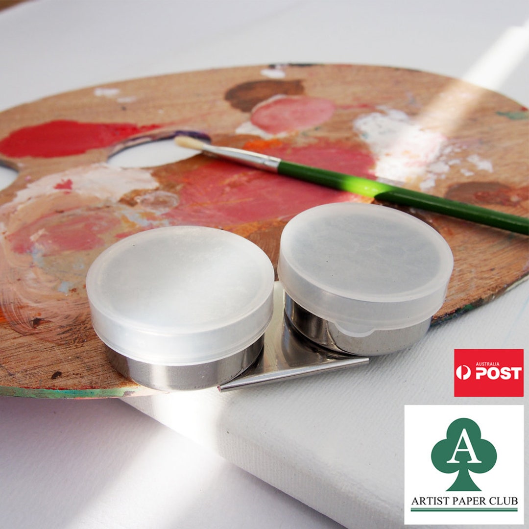 Palette Cup for Oil Painting, Oil Container, Double Dipper With Lid and ...