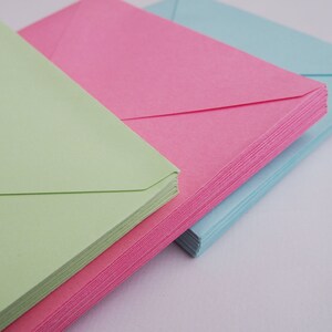 100 X Wedding Invitation Envelopes, Coloured Square Envelopes,110gsm ...