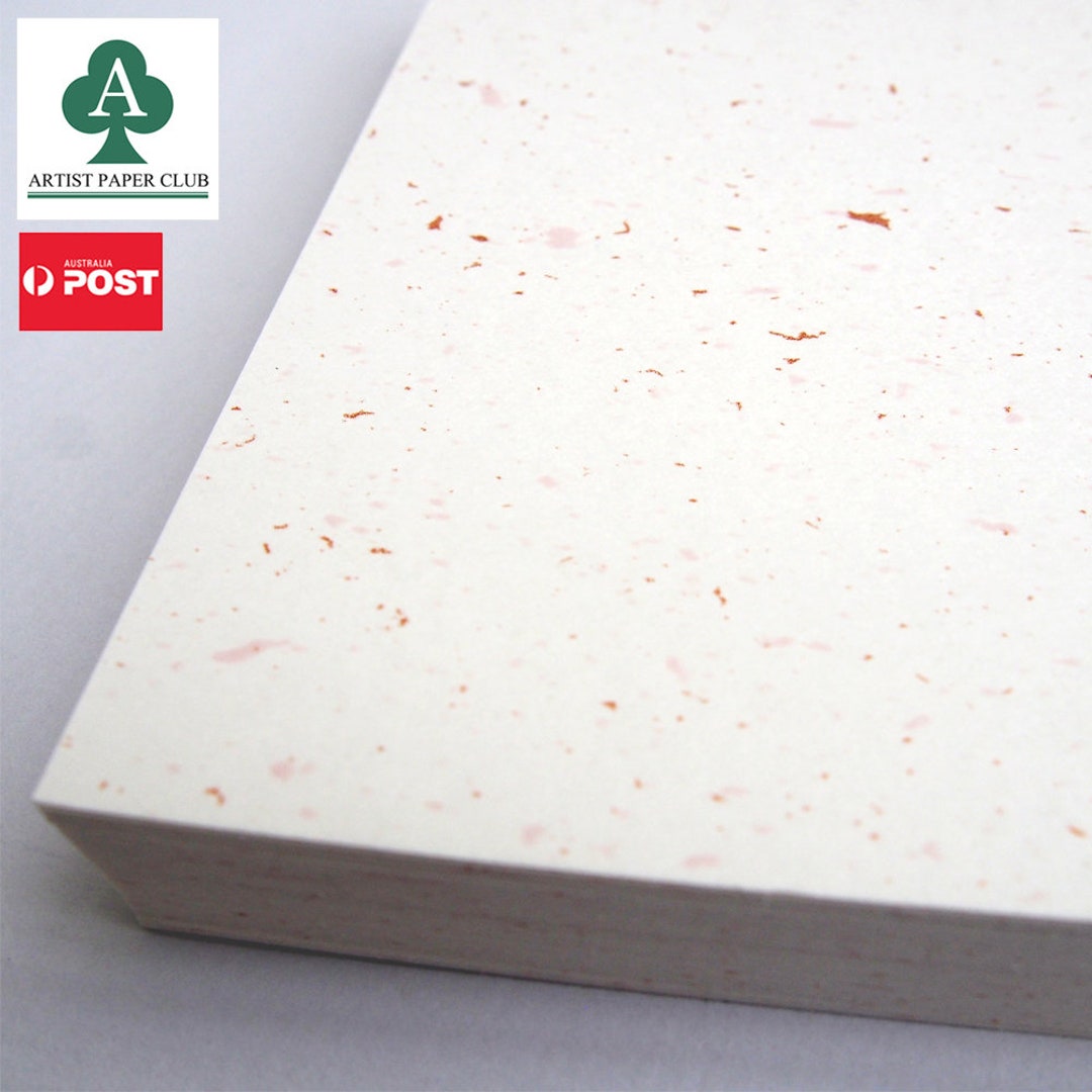 20 X Premium Cardstock, Rose Gold Flakes Paper, 300G Flat Cards, DIY ...