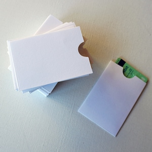 100 X Gift Card Sleeves, Hotel Access Card Sleeves, Key Card Holder ...