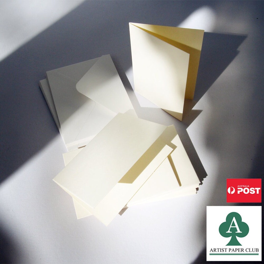 80 X Mini Blank Cards & Envelopes Set, DIY Folded Greeting Cards, Gift ...