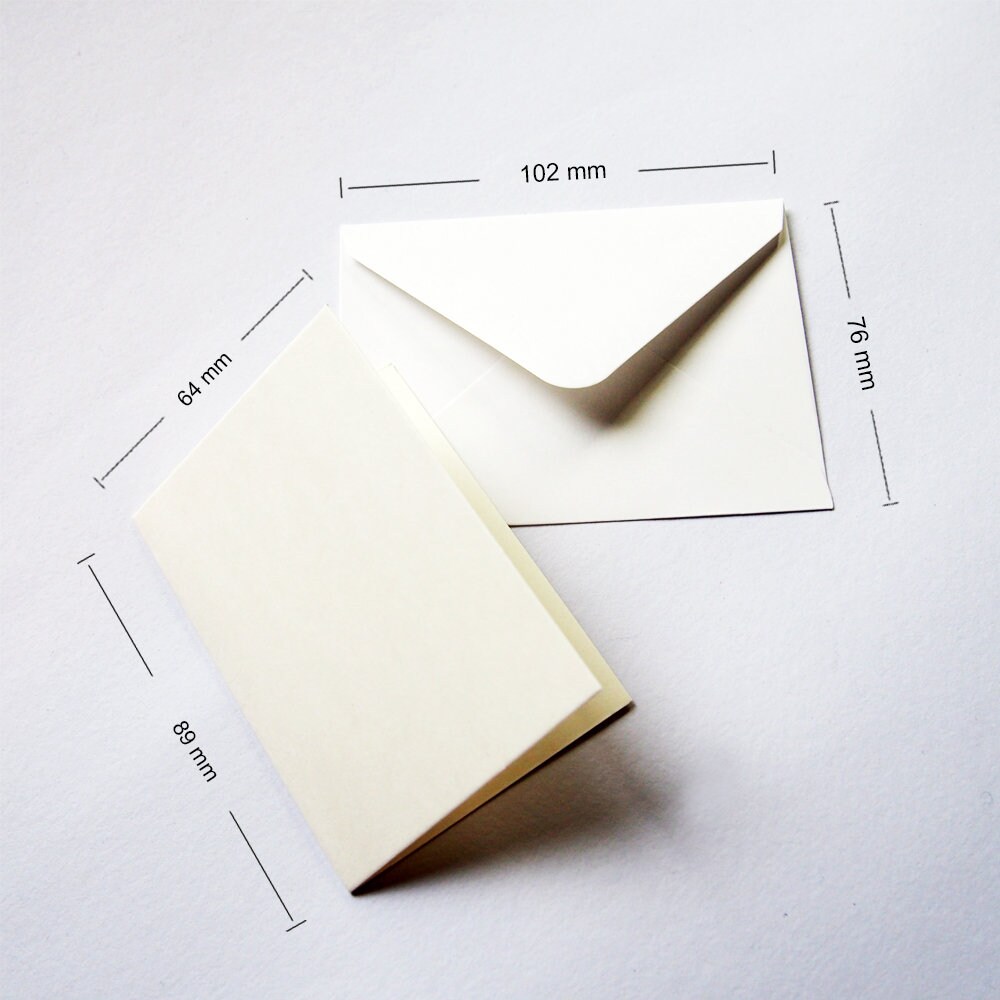 Mini Blank Cards & Envelopes Set DIY Folded Greeting Cards - Etsy Australia