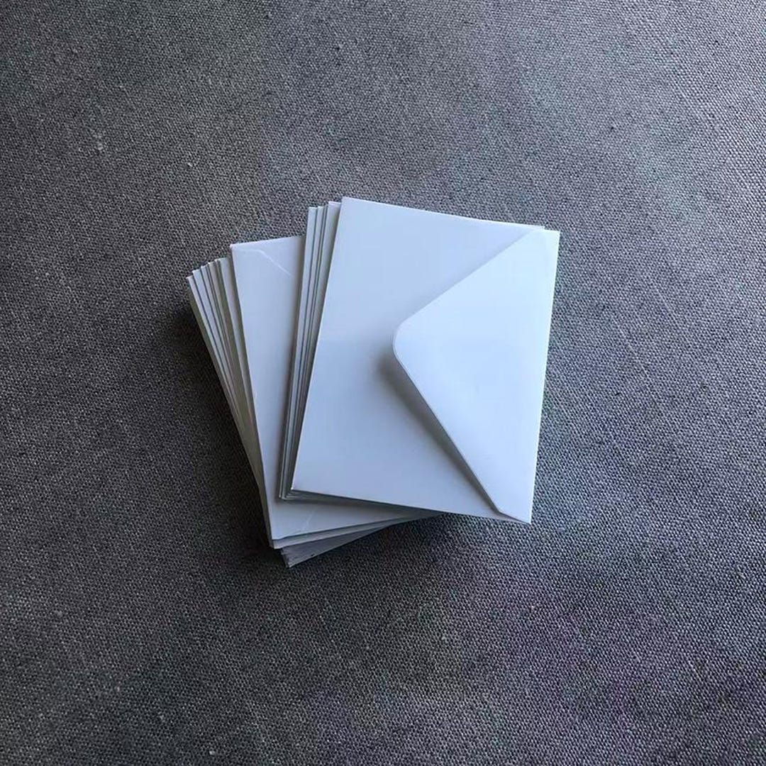 Mini White Envelopes, 120G, for Gift Card, Business Card, 4"x 3", Pack ...