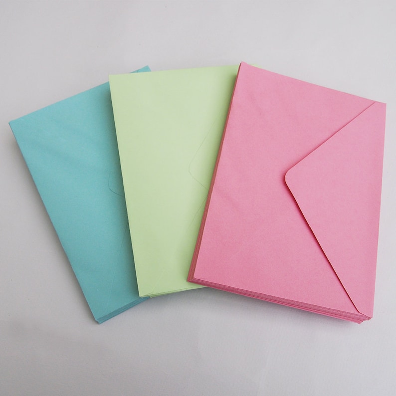 60 X Invitation Envelopes, Coloured Envelopes for Wedding Invitations ...