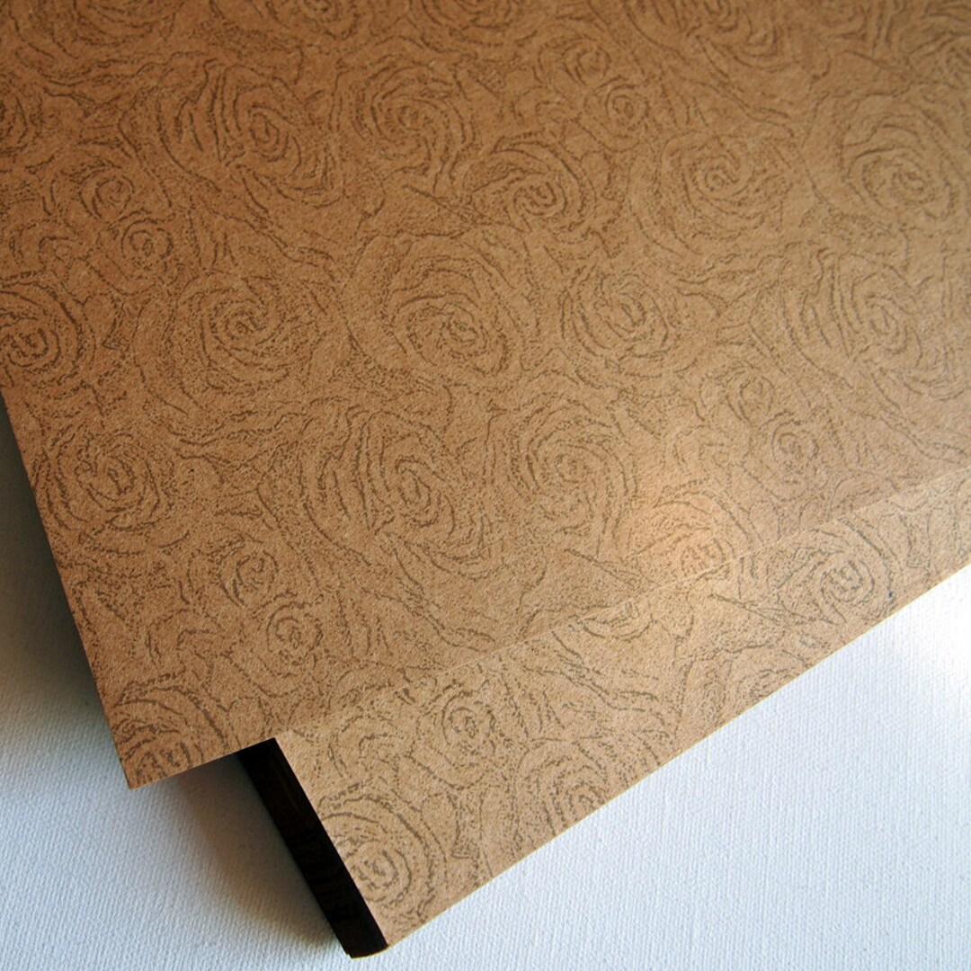 Rose Pattern Printed Kraft Cardstock, 220GSM DIY Printable Wedding ...