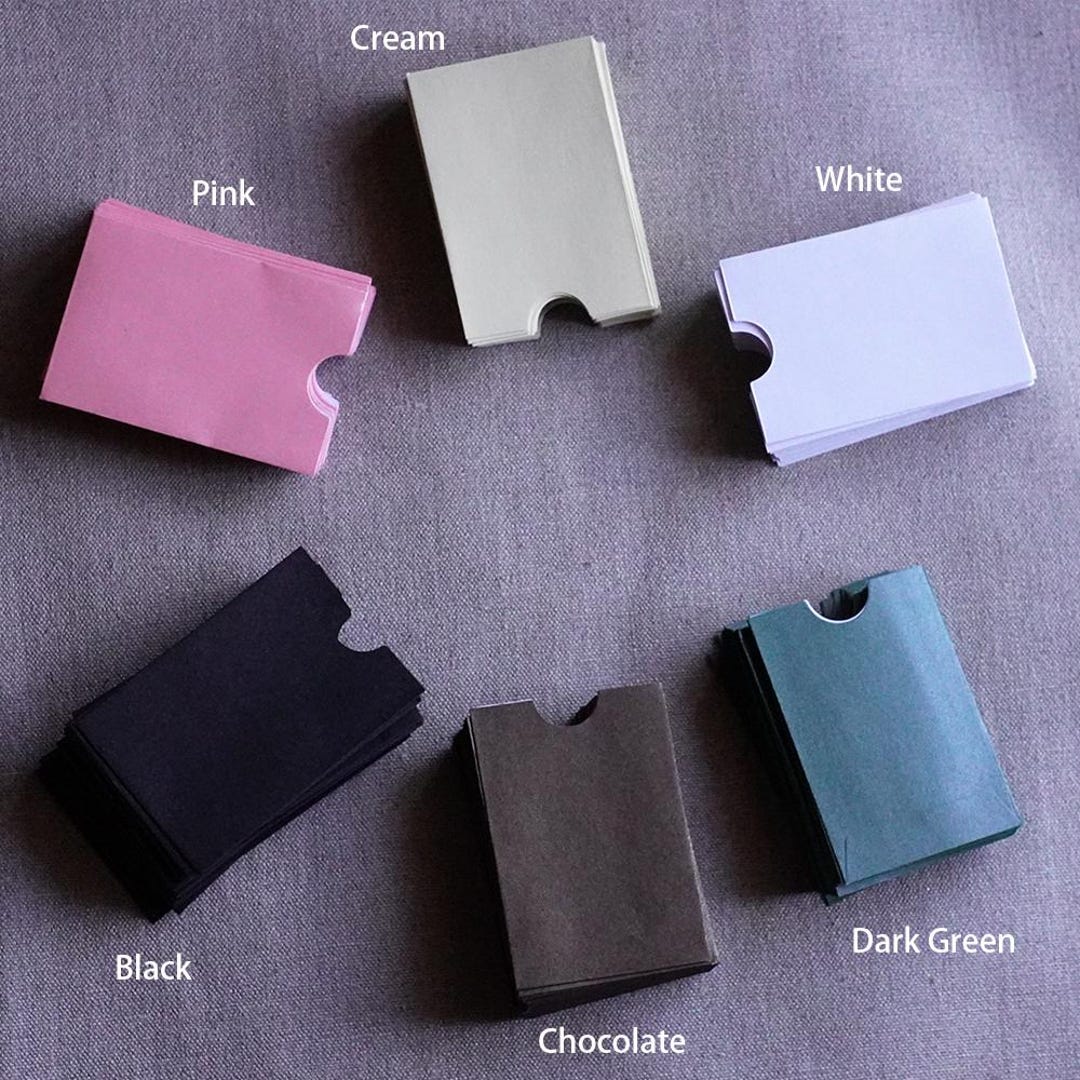 100 X Pearlescent Gift Card Sleeves, Hotel Access Card Sleeves, Key ...