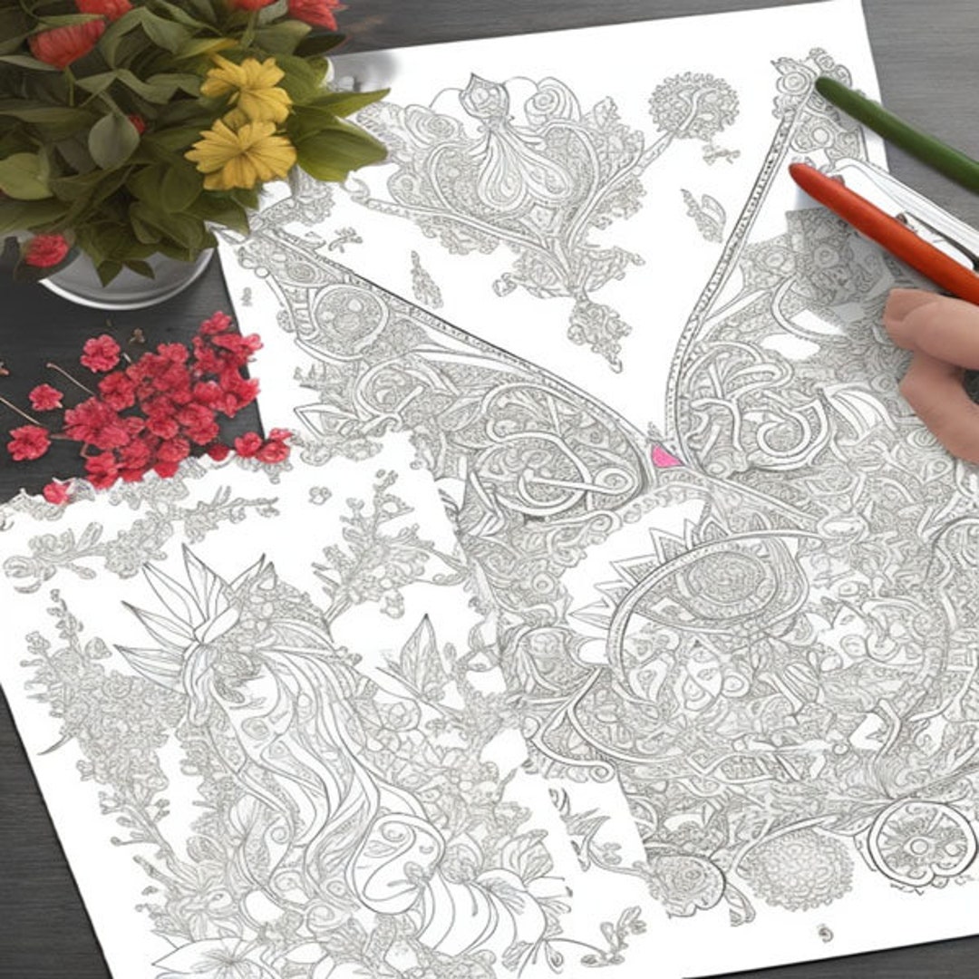 34 Assorted Coloring Pages for Children Ready to Remove - Etsy