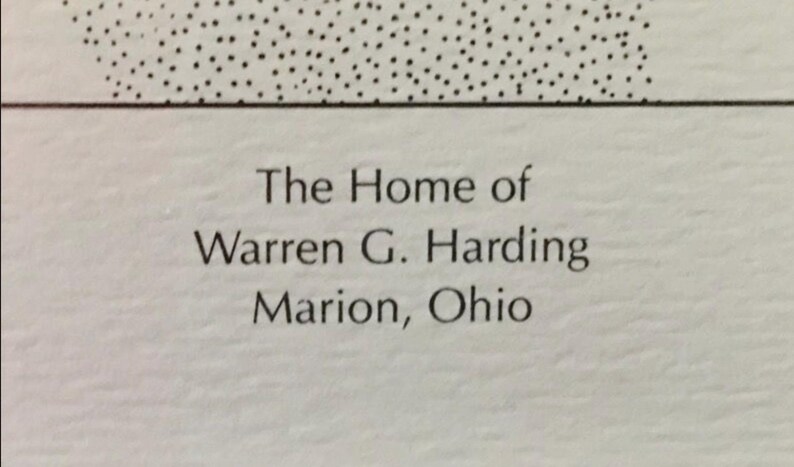 Lithograph Print, Home of Warren G Harding, Marion, Ohio, Framed 15” X ...