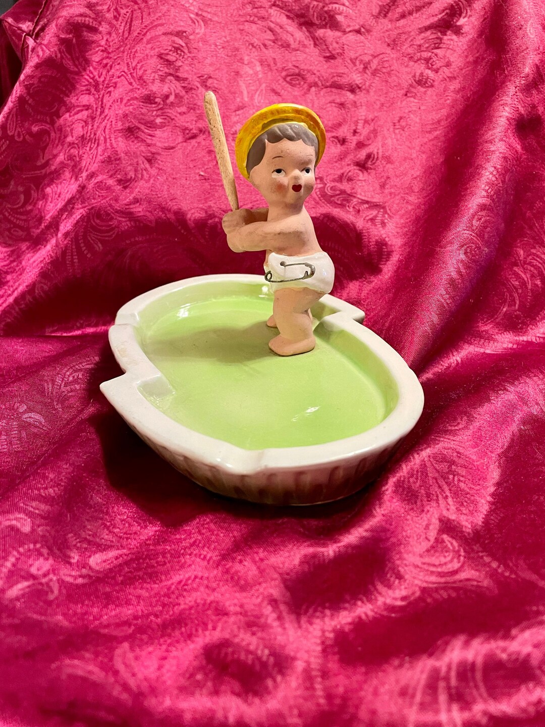 4" Batter Up! Diaper Slugger Porcelain Tray - Etsy