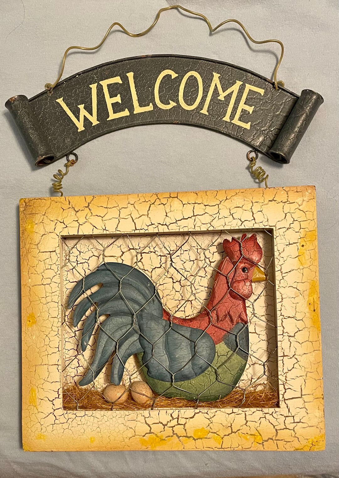 13.5” Chicken Welcome Sign - Etsy