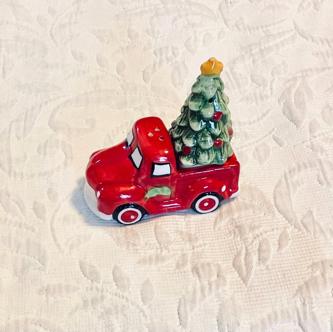 Salt and Pepper Christmas Tree in A Truck, 4"h - Etsy