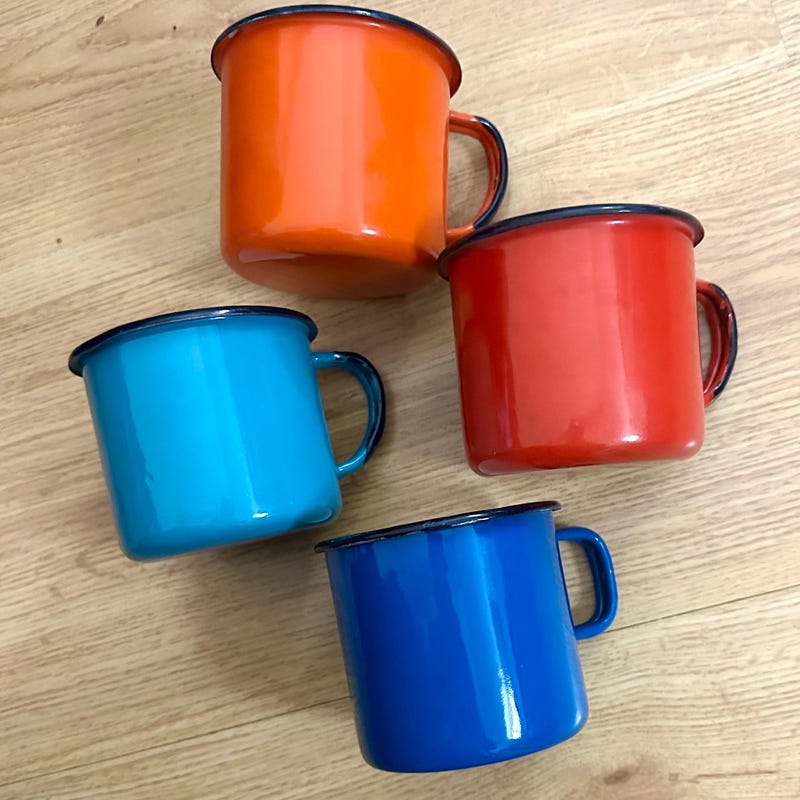 Enamelware Cups - Etsy