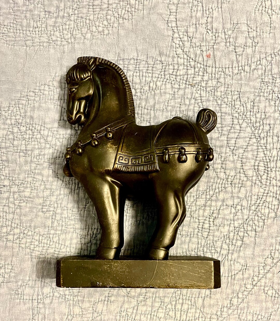 9" Horse Statue Tuscan Black Tang - Etsy