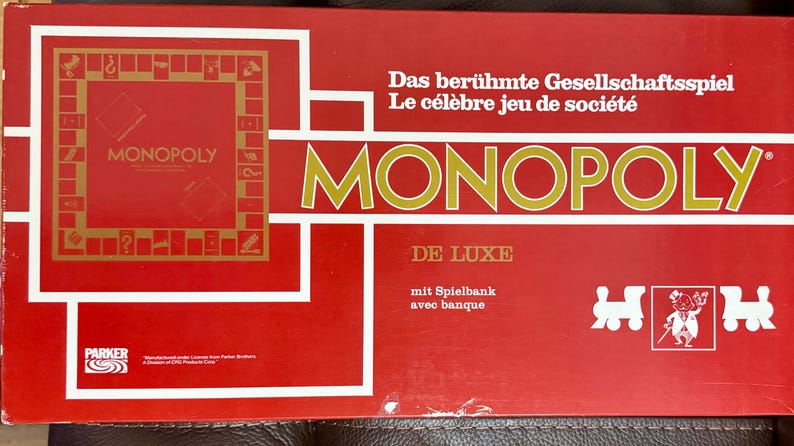 Monopoly German/french Deluxe Game, Vintage 1960s, Red Box, Rare Find ...
